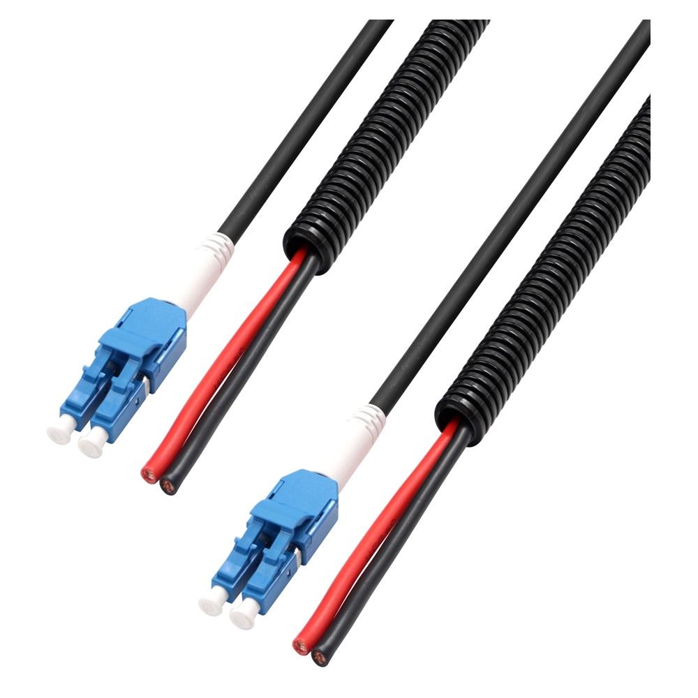 LightSaber Optics Fiber/Power Hybrid Cable, 2F SM Armored Fiber w/LCU ...