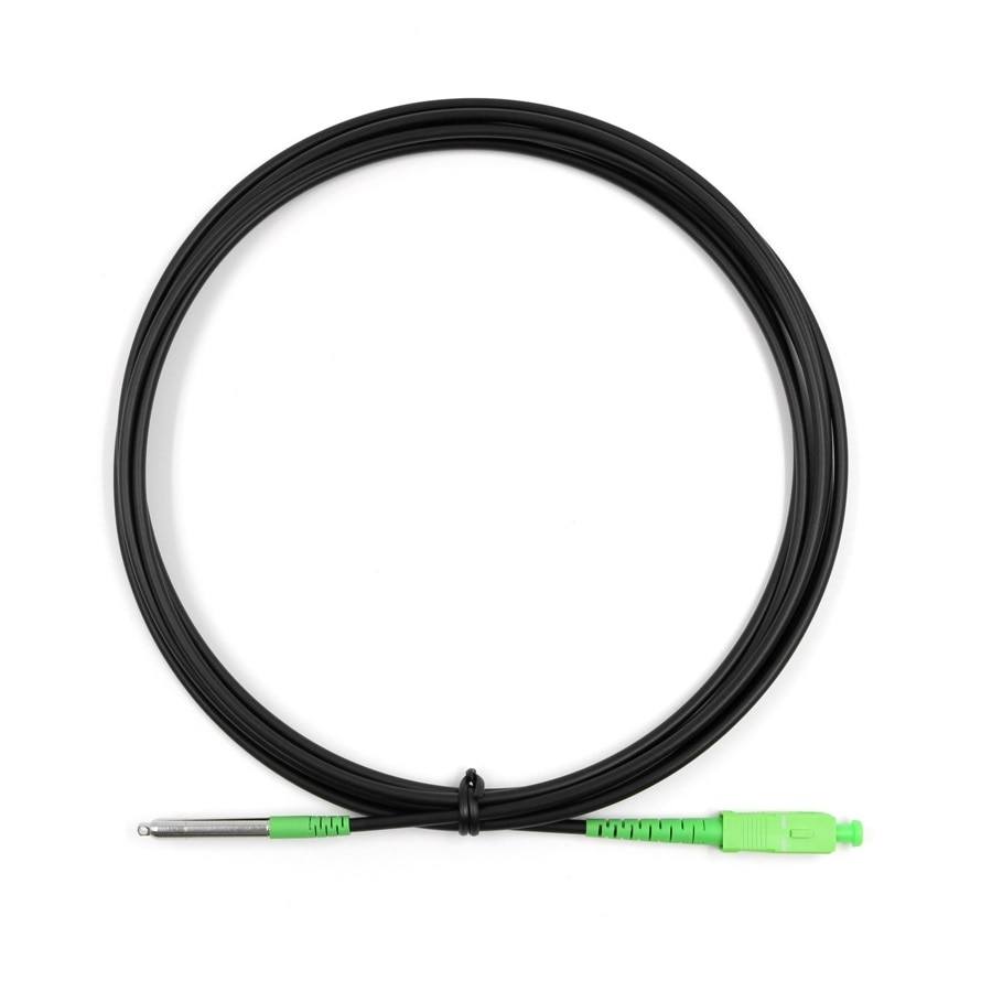 LightSaber Optics Pushable/Pullable SC/APC to SC/APC Simplex SM G.657.A2 Armored Fiber Cable