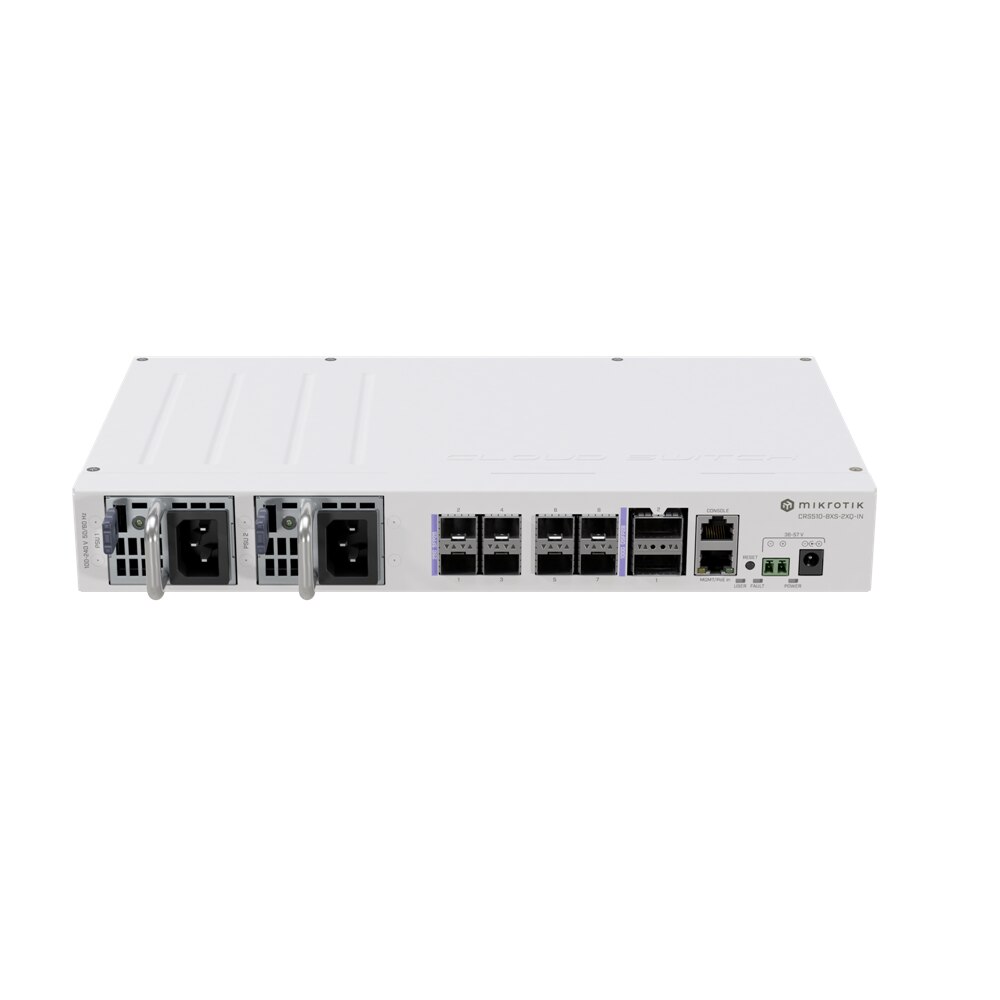 MikroTik 650MHz CPU, 128MB RAM, 2x 100 Gigabit QSFP28 ports, 8x 25 ...