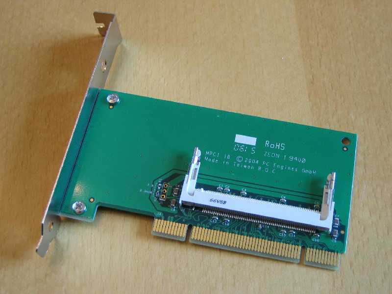 PC Engines mpci1b PCI to miniPCI adapter